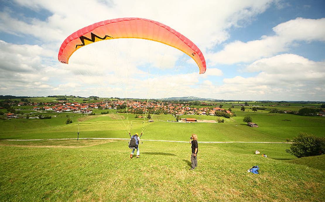 Gleitschirmfliegen Grundkurs bei der 1.DAeC Gleitschirmschule